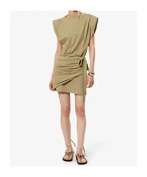 Isabel Marant Étoile Draped Tie-waist Mini Dress - Light Bronze