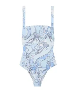 Emilio Pucci Printed One-piece Swimsuit - Light Blue