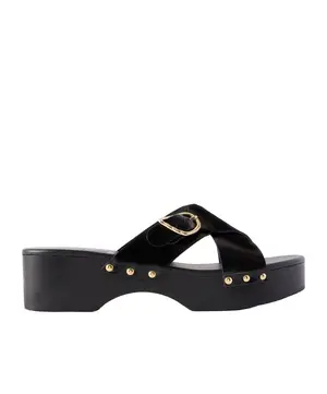 ANCIENT GREEK SANDALS Studded Leather Clogs