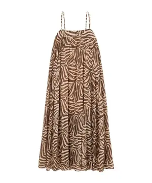 Zimmermann Wanderlust Zebra-print Midi Dress