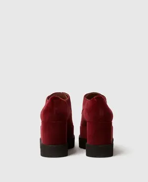 Stella McCartney Velvet Platform Brogues - Brown