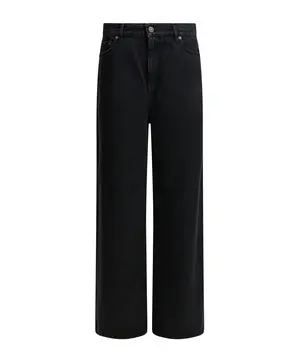 GOLDEN GOOSE Boyfriend Wide-leg Jeans - Black