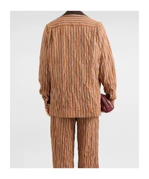 Dolce & Gabbana Dolce Gabbana Crinkled Striped Vanity Shirt