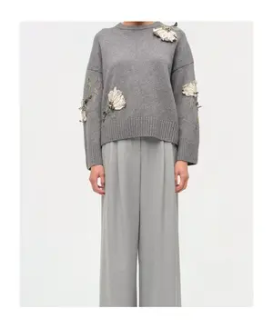Simkhai Embroidered Floral Sweater