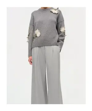 Simkhai Embroidered Floral Sweater