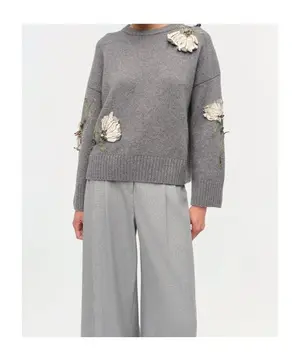 Simkhai Embroidered Floral Sweater