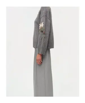Simkhai Embroidered Floral Sweater