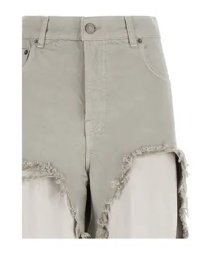 HAIKURE Bonnie Frayed Wide-leg Jeans - Grey