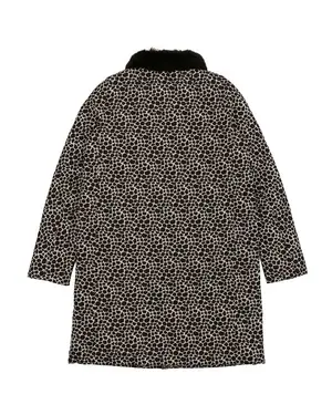 Max Mara Leopard Print Fur Collar Overcoat