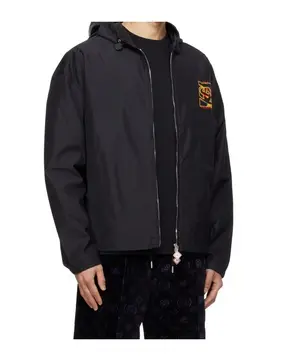 Casablanca Heat Map Ripstop Hooded Jacket - Black