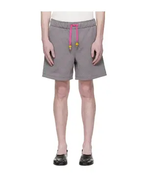 Casablanca Logo Pattern Quilted Shorts