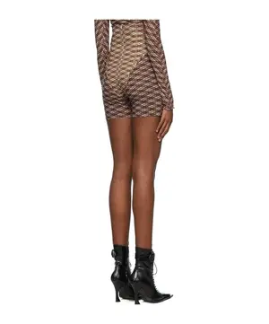 KNWLS Patchwork Printed Zippered Shorts