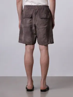 ROBERTO COLLINA Hand-treated Drawstring Shorts - Black