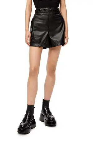Loewe Leather Shorts