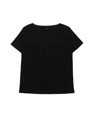 Max Mara Round Neck T-shirt With Short Sleeves - Black