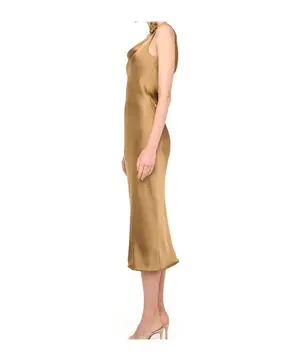 Norma Kamali Drop Shoulder Floral Embellished Dress