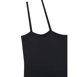 BASERANGE Sleeveless Asymmetrical One-piece Swimsuit