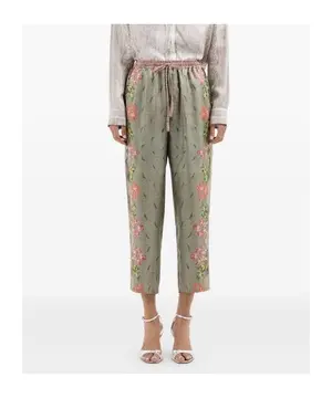 PIERRE-LOUIS MASCIA Drawstring Printed Pants