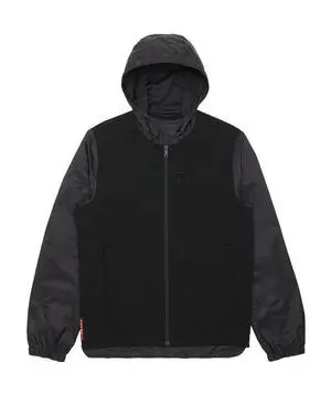 Prada Hooded Zip-up Casual Jacket With Logo