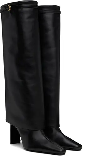 Staud Buckled Leather Knee Boots - Black