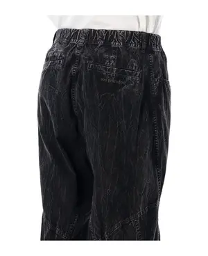 AND WANDER Textured Relaxed-fit Pants