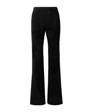 Stouls Suede Straight-leg Pants