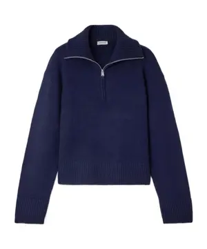 Simkhai Andes Ribbed Cashmere Zip Sweater