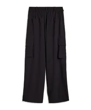Y3 Straight Leg Cargo Pants With Drawstring Waist
