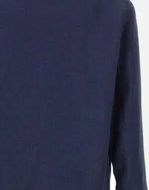 Eleventy Zip-up Collared Shirt Jacket - Blue