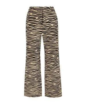 Rabanne Zebra Print Velvet Trousers