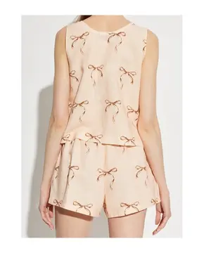 FORTE_FORTE Bow Print Sleeveless Top - Pink