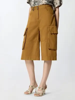 Pinko Cargo Bermuda Shorts With Buckled Detail
