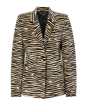 Rabanne Zebra-print Velvet Blazer