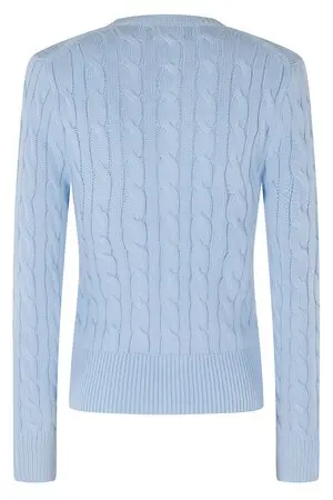 Polo Ralph Lauren Cable Knit Cardigan - Light Blue