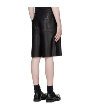 Amiri Ma Extra Large Drawstring Leather Shorts