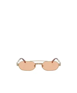 Miu Miu Full Frame Oval Sunglasses - Brown