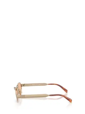 Miu Miu Full Frame Oval Sunglasses - Brown