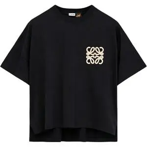 Loewe Anagram Crochet Embroidered Crewneck T-shirt