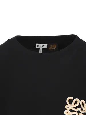 Loewe Anagram Crochet Embroidered Crewneck T-shirt