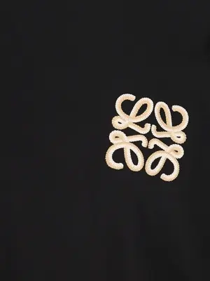 Loewe Anagram Crochet Embroidered Crewneck T-shirt