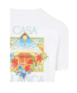 Casablanca Tennis Landscape Print T-shirt