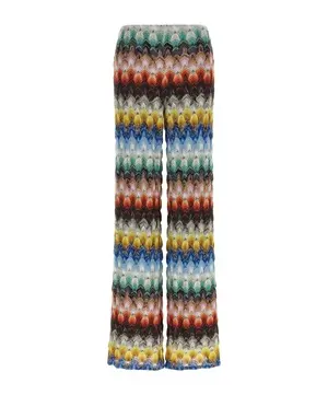 Missoni Metallic Patterned Knitted Trousers - Multicolor