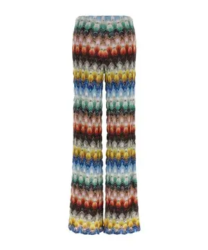 Missoni Metallic Patterned Knitted Trousers