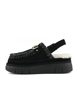 Mou Bounce Back Strap Clogs - Black