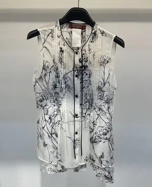 Max Mara Matilde Sleeveless Blouse With Printed Pattern