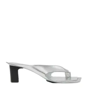 MAISON MARGIELA Metallic Leather Flip Flop Mules