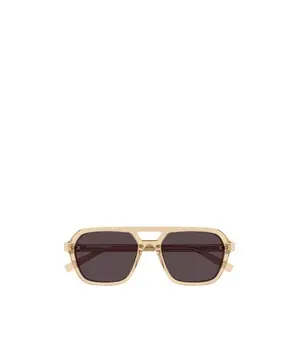 Saint Laurent Saint Laurent Rectangular Sunglasses Brown