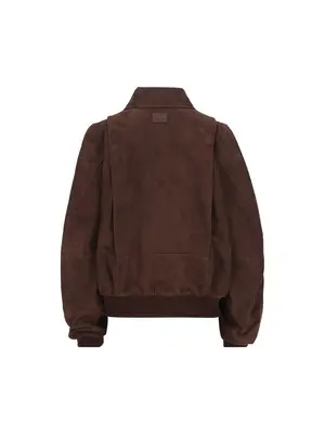 Loewe Flap-pocket Suede Bomber Jacket - Brown