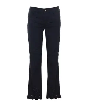 Liu Jo Floral Embroidered Hem Jeans