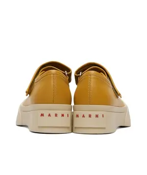 Marni Mary Jane Round-toe Sneakers With Rubber Cap Toe And Platform Sole